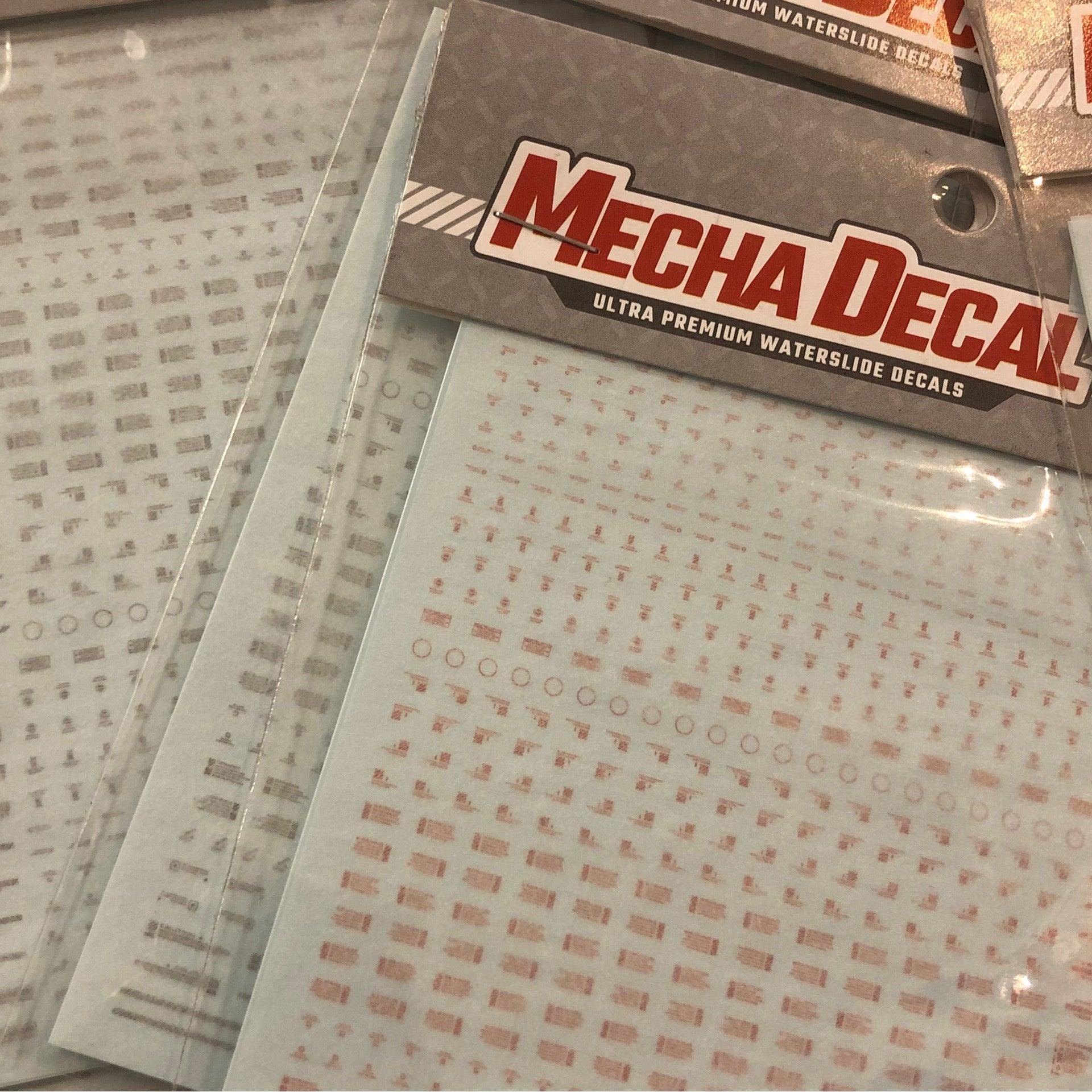 Mecha Decals 001 - Gray - 1/144 Scale – Show Me What You Bot